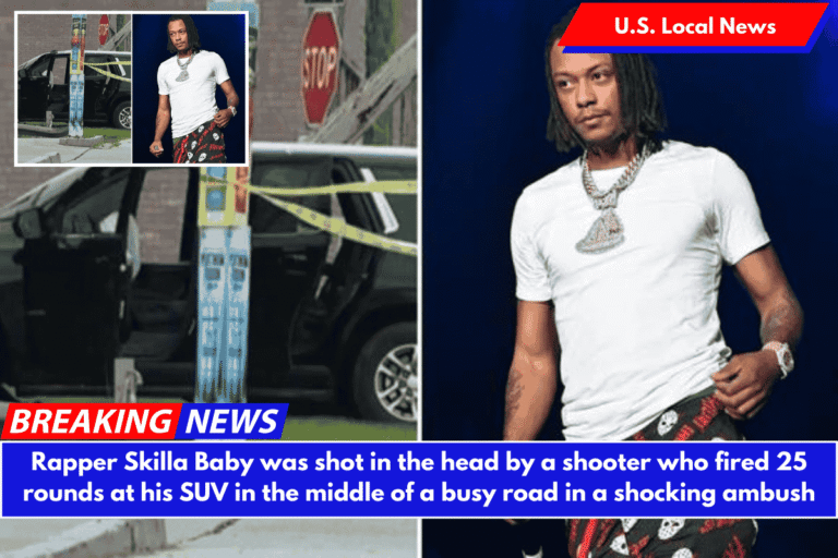 Rapper Skilla Baby was shot in the head by a shooter who fired 25 ...